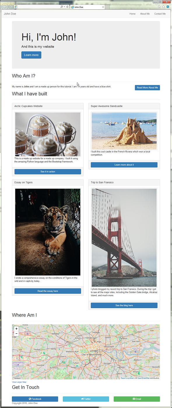 Get In Touch Section | Getting Started with Bootstrap